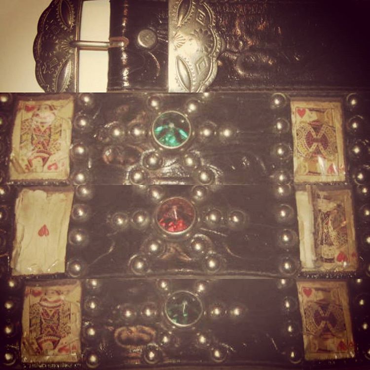 ACE WESTERN BELTS: Two different CARD BELTS