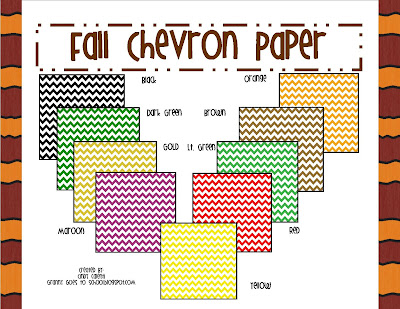 Granny Goes to School: Free: Fall Colors Chevron Paper (Clip Art)