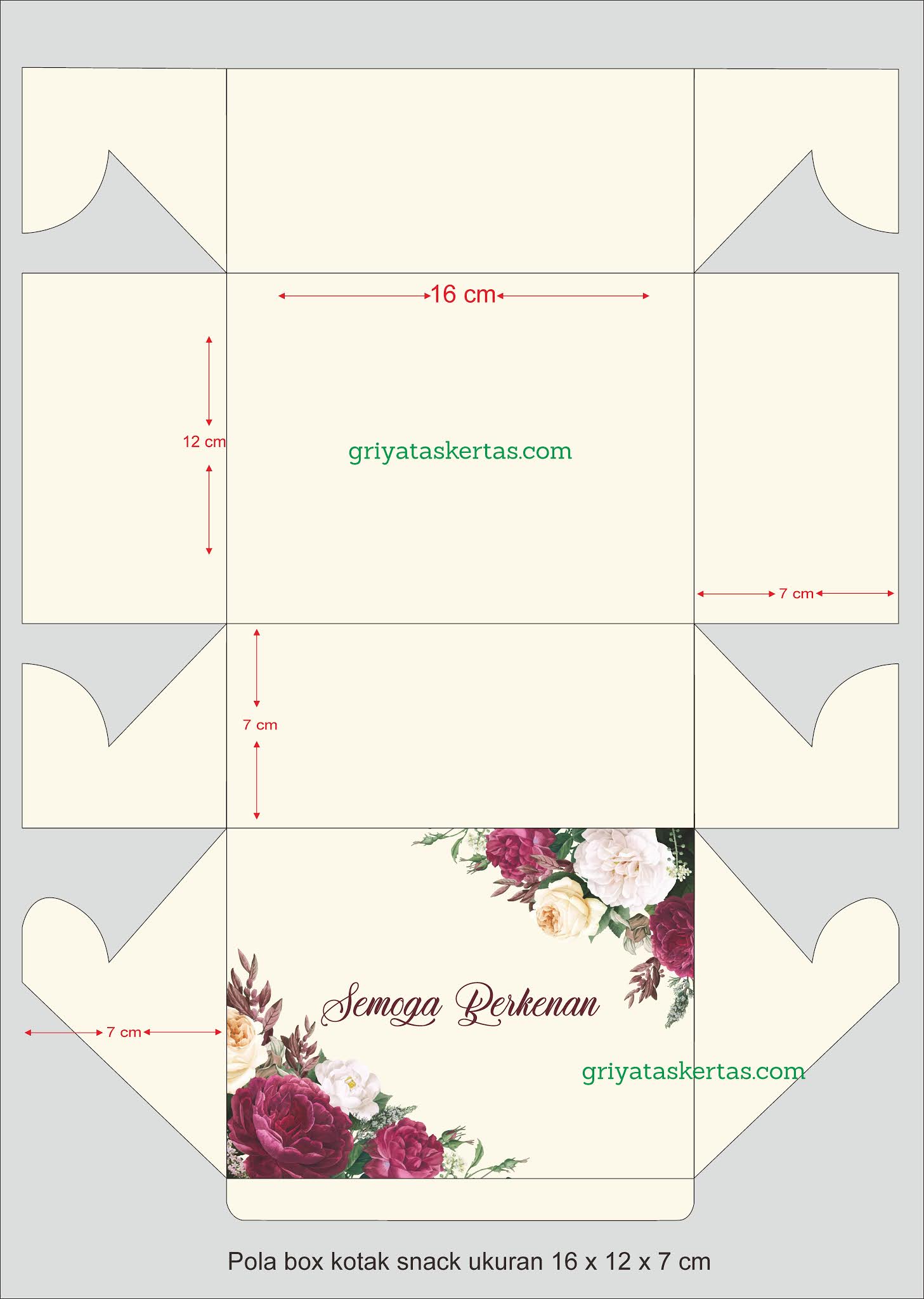 Cara Membuat Kotak Kue dari Karton - GRIYA TAS KERTAS