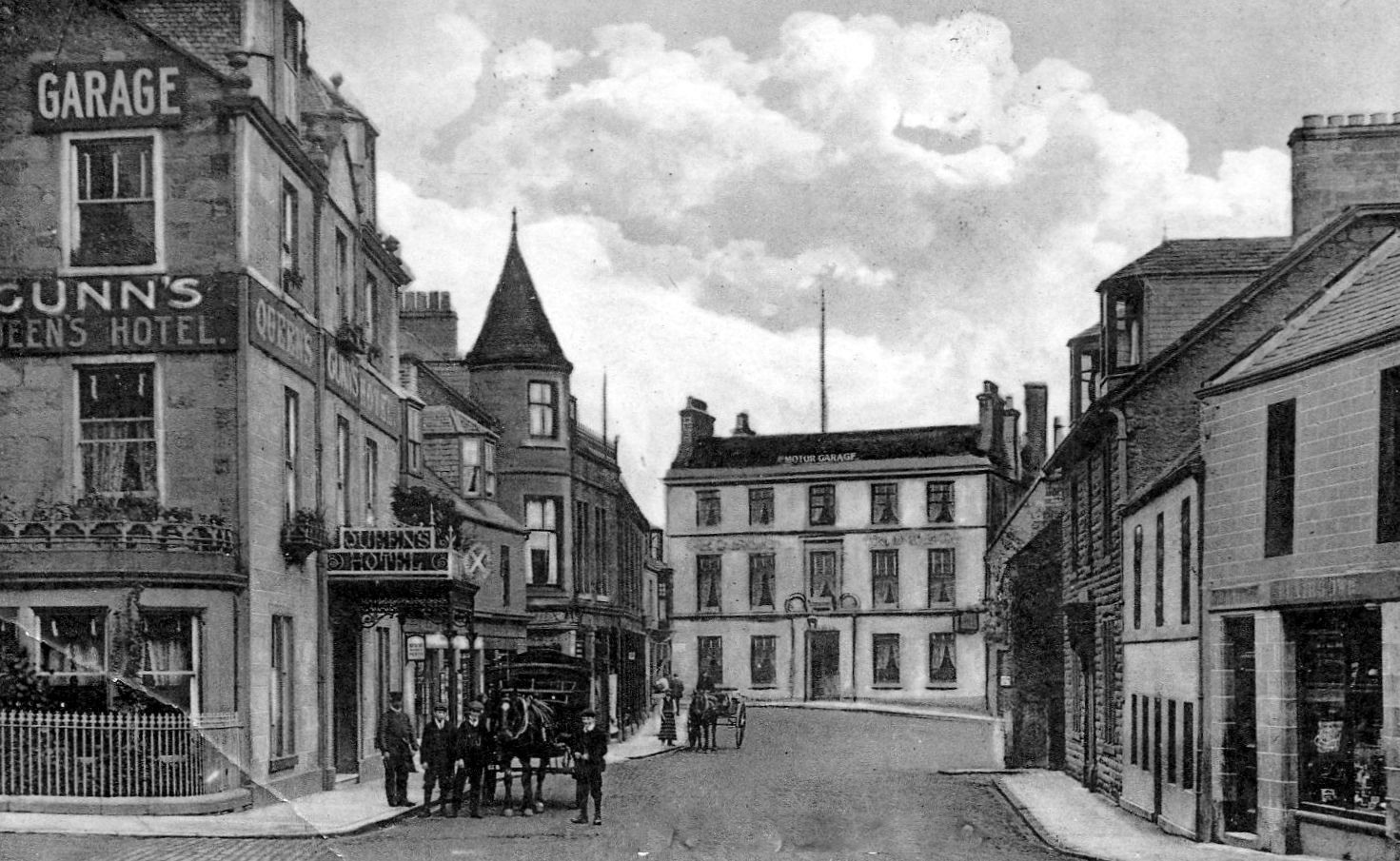 Tour Scotland: Old Photograph High Street Blairgowrie Perthshire Scotland