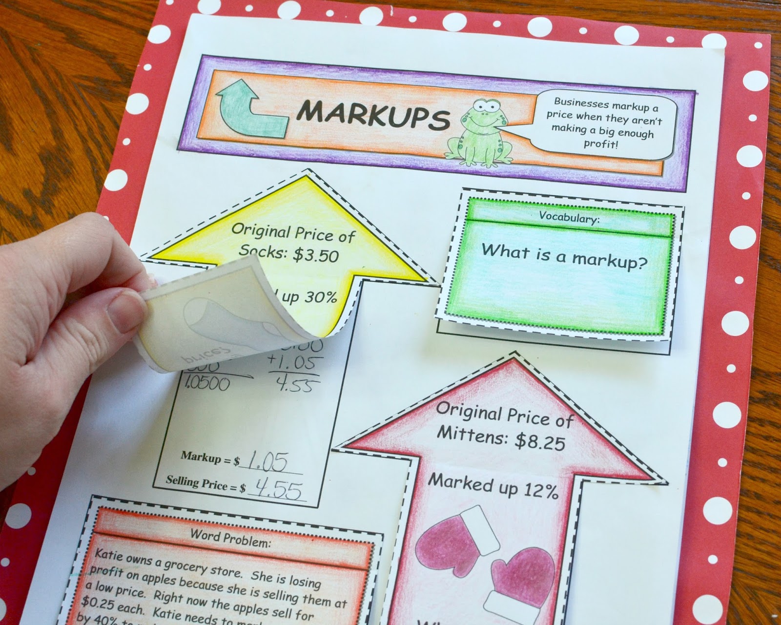 Math in Demand: Markup Foldable