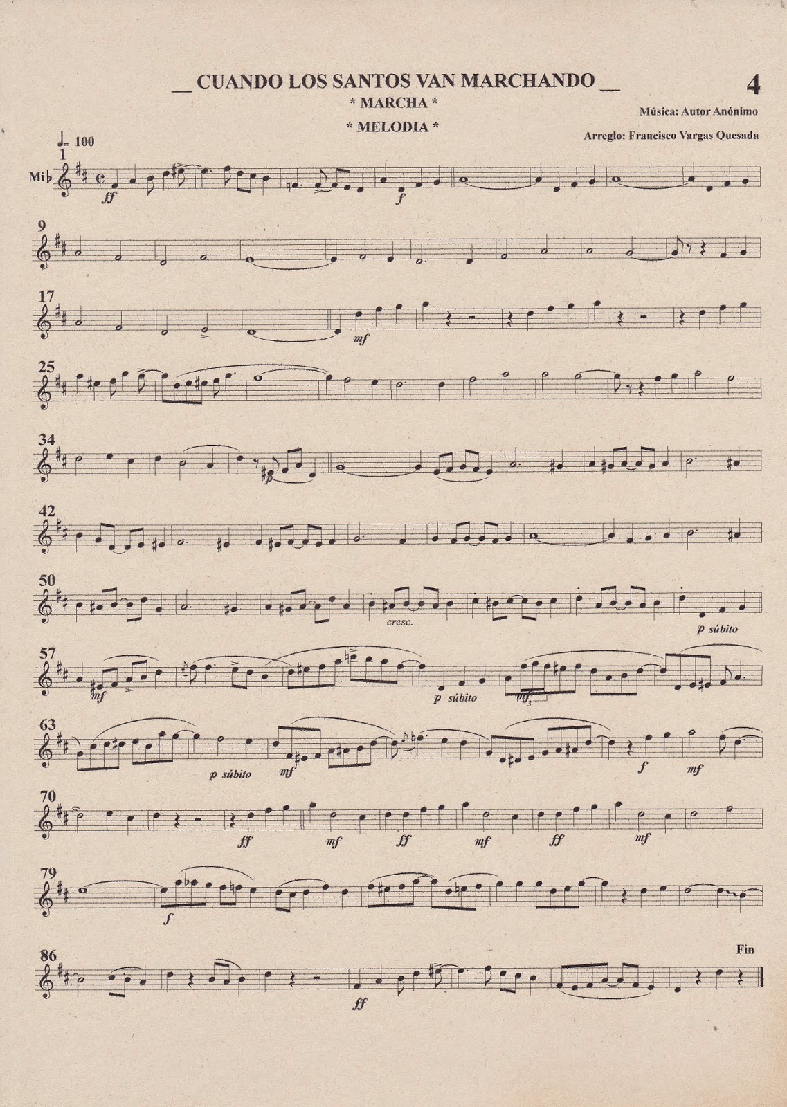 PACO VARGAS SAXOFONISTA: CUANDO LOS SANTOS VAN MARCHANDO