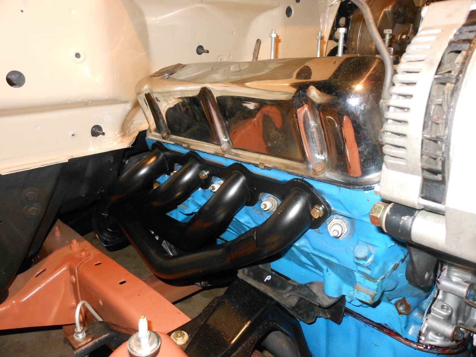 1967 Ford F100: 351 Windsor Headers for Bump Side F100