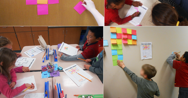 E is for Explore!: Post-It Note Area/Perimeter