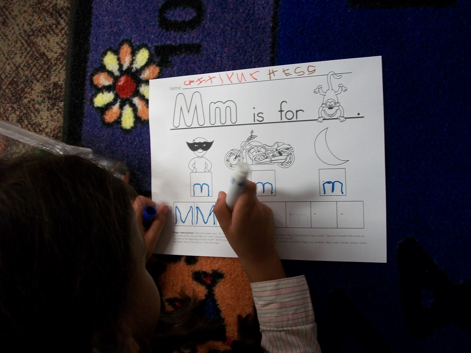 Keeping Up with the Kindergartners: The Letter M