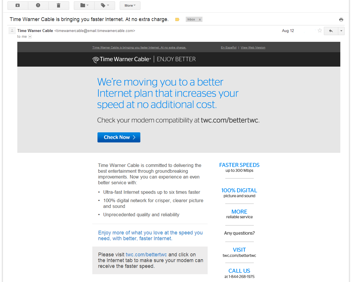 Ruminations on TWC Road Runner Broadband Internet and TV Services in ...