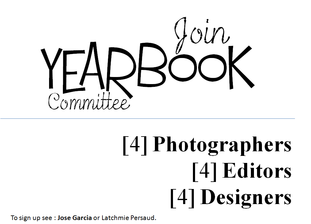 SCRL Graduating Class of 2012: Join the Yearbook Committee.
