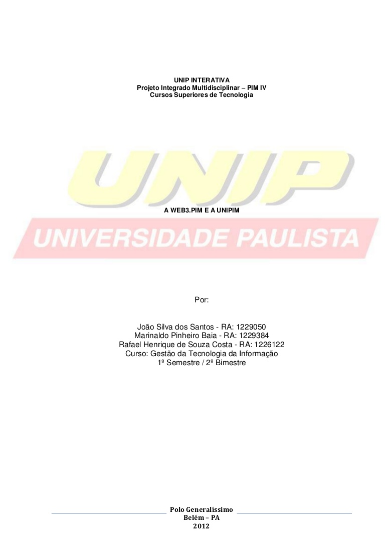 capa de trabalho unip - wood scribd braxin