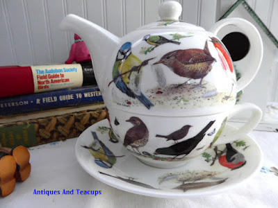Antiques And Teacups: Tuesday Cuppa Tea Early, Garden Birds Tea For One ...