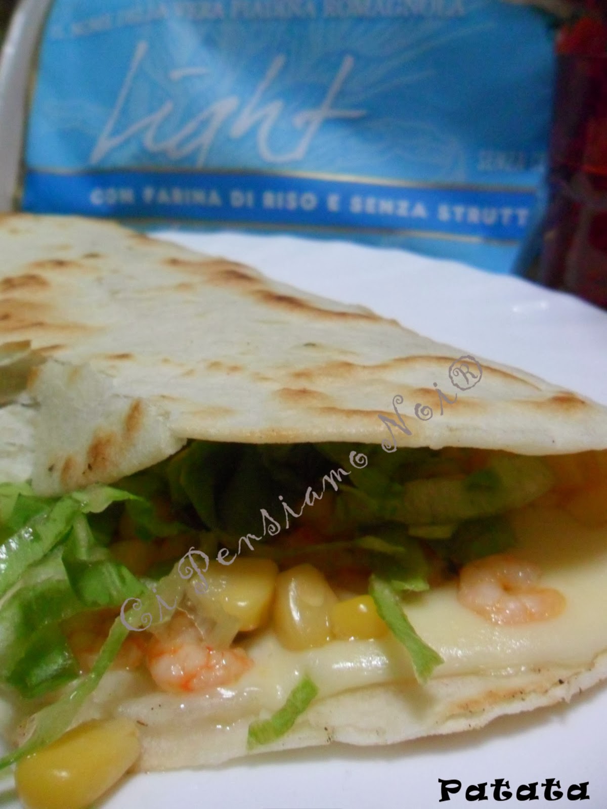 Ci Pensiamo Noi : Piada fish and corn