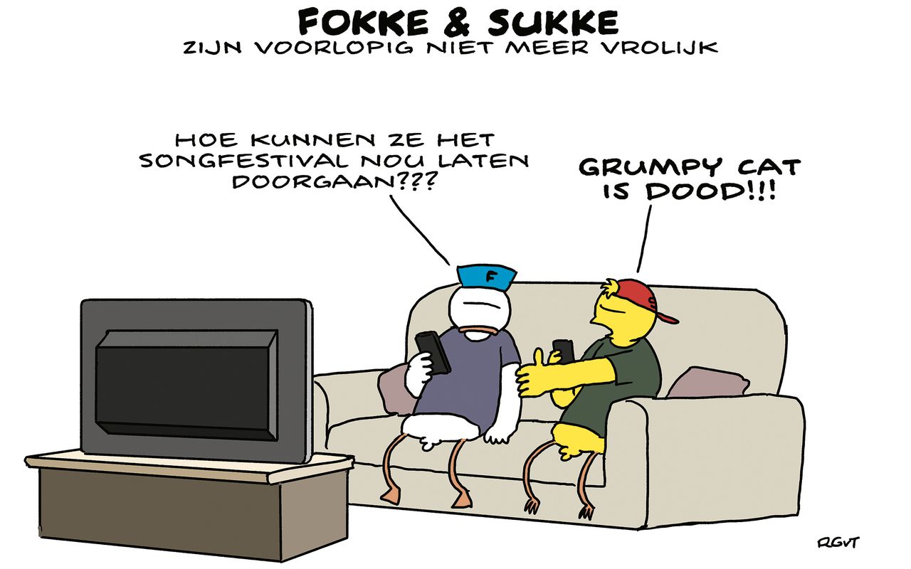 AartDekker: NRC CARTOON / SONGFESTIVAL: Fokke & Sukke zijn Niet Vrolijk ...