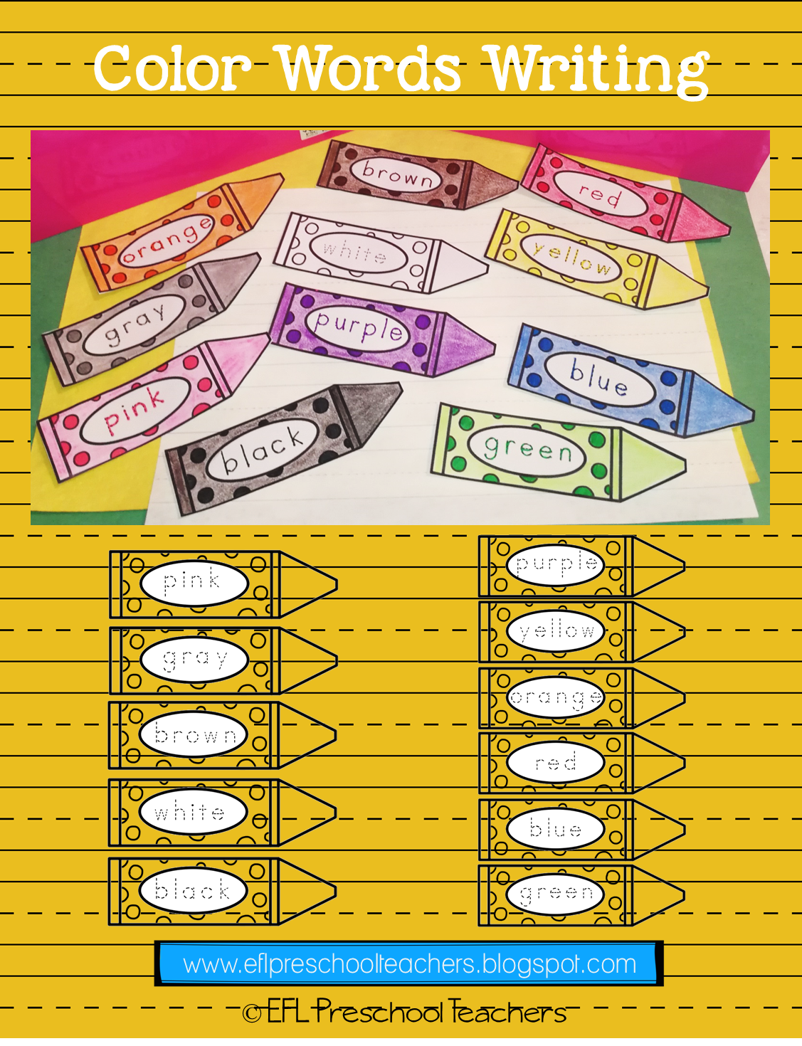 ESL/EFL Preschool Teachers: Adding color activities for the Preschool ...