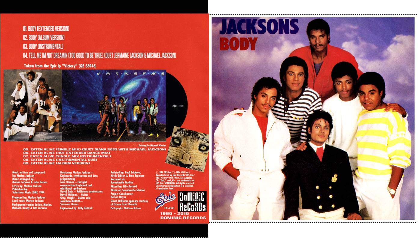 MUSICOLLECTION: JACKSONS - Body - CDSINGLE - 1985 - 2015