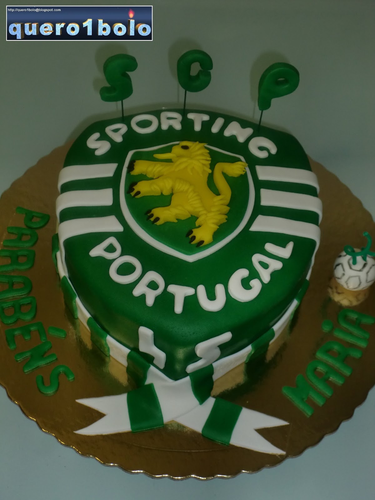 Quero1bolo: Parabéns Maria - Bolo do Sporting