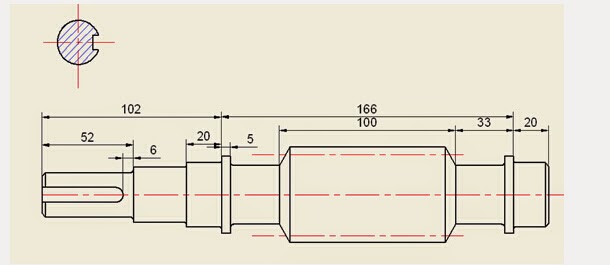 CADFamily.com: Autocad tutorial-- Stepped shaft drawing