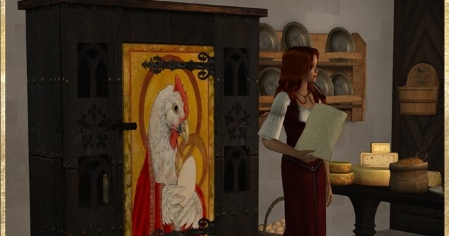 The Medieval Smithy SIMS 2: Medieval Pantry Cabinet aka Fridge