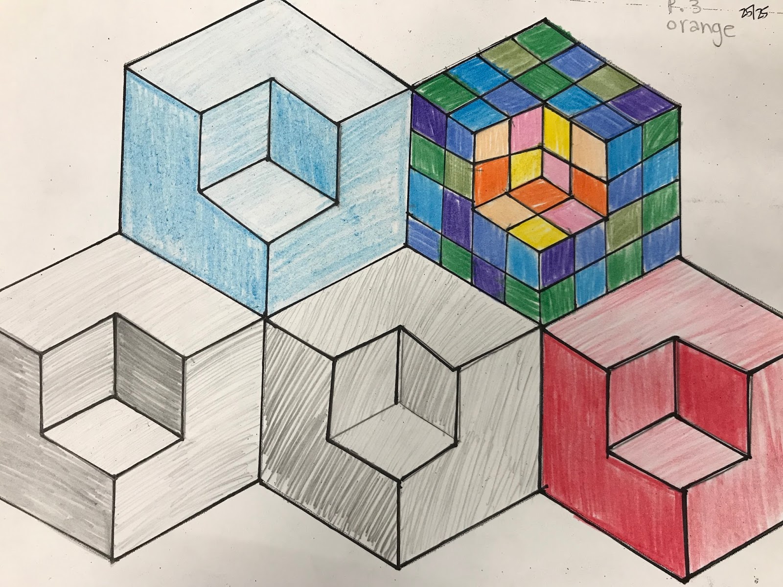 Mrs. Wille's Art Room: Op Art Cubes