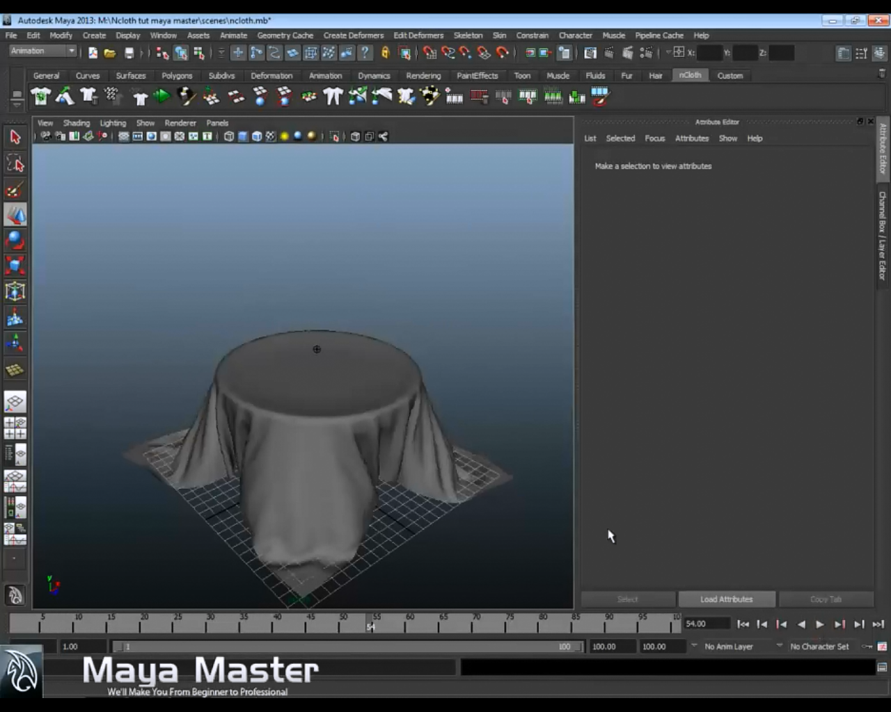 Maya Master: Random Tutorials : How to make cloth in Autodesk Maya 2013