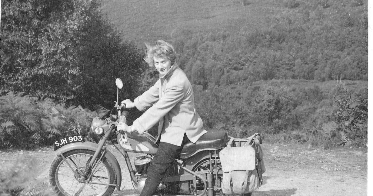 girl in a gale: Lady on a BSA Bantam