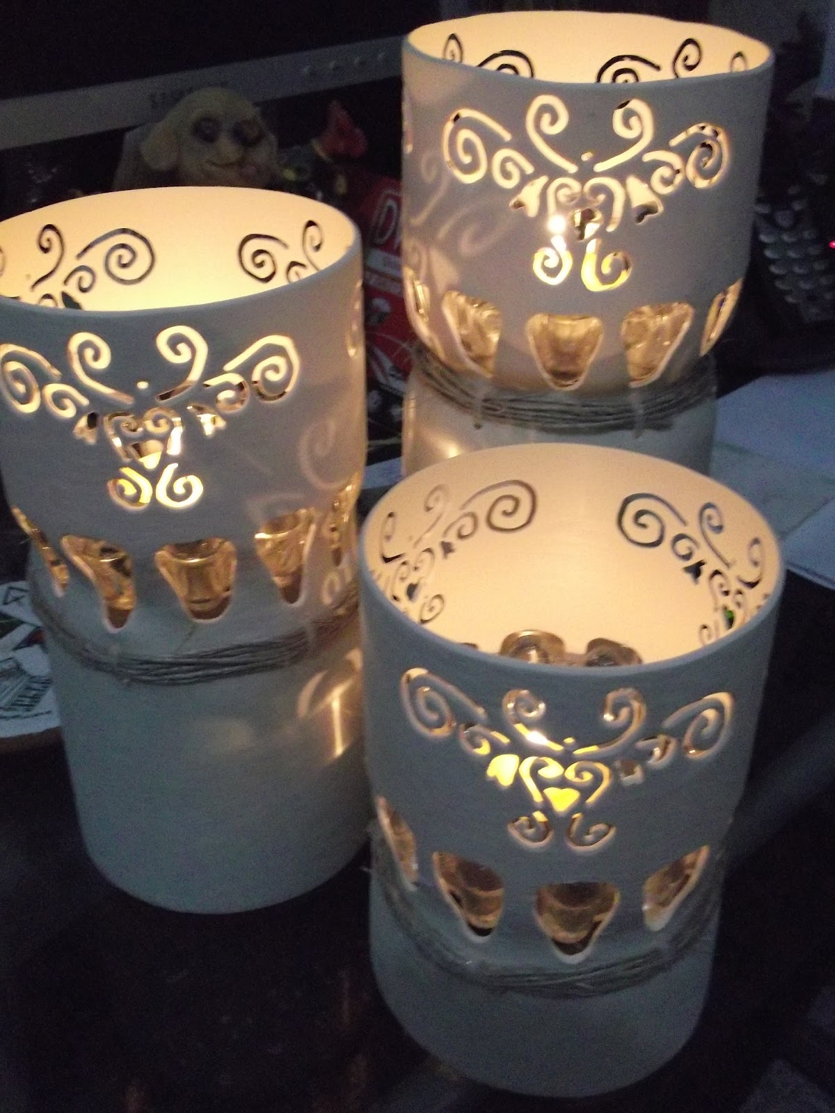 Oficina Luminart: Candelabro Glamour - PVC 100cm