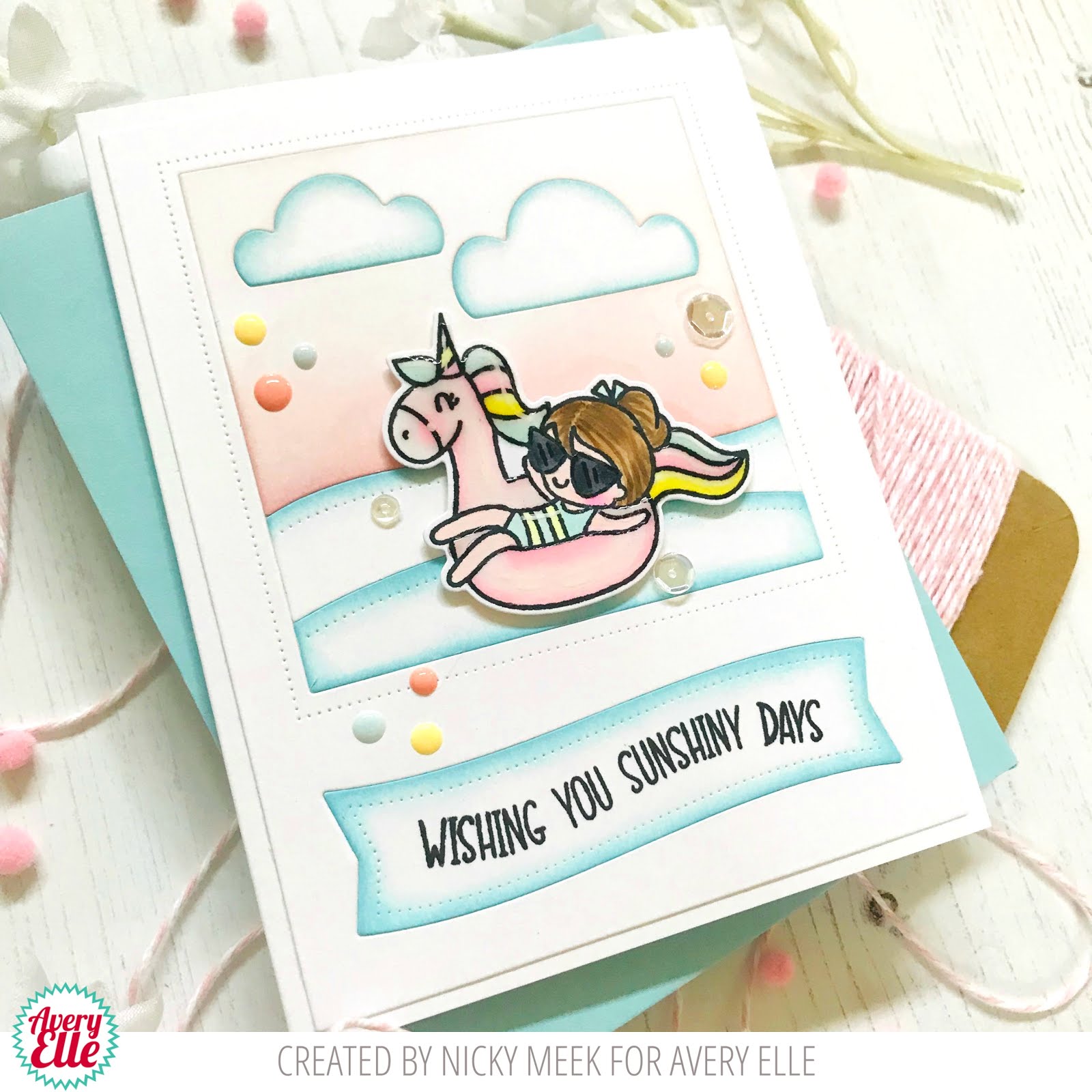 Nicky Noo Cards: Grand Photo Die with Pool Party - Avery Elle