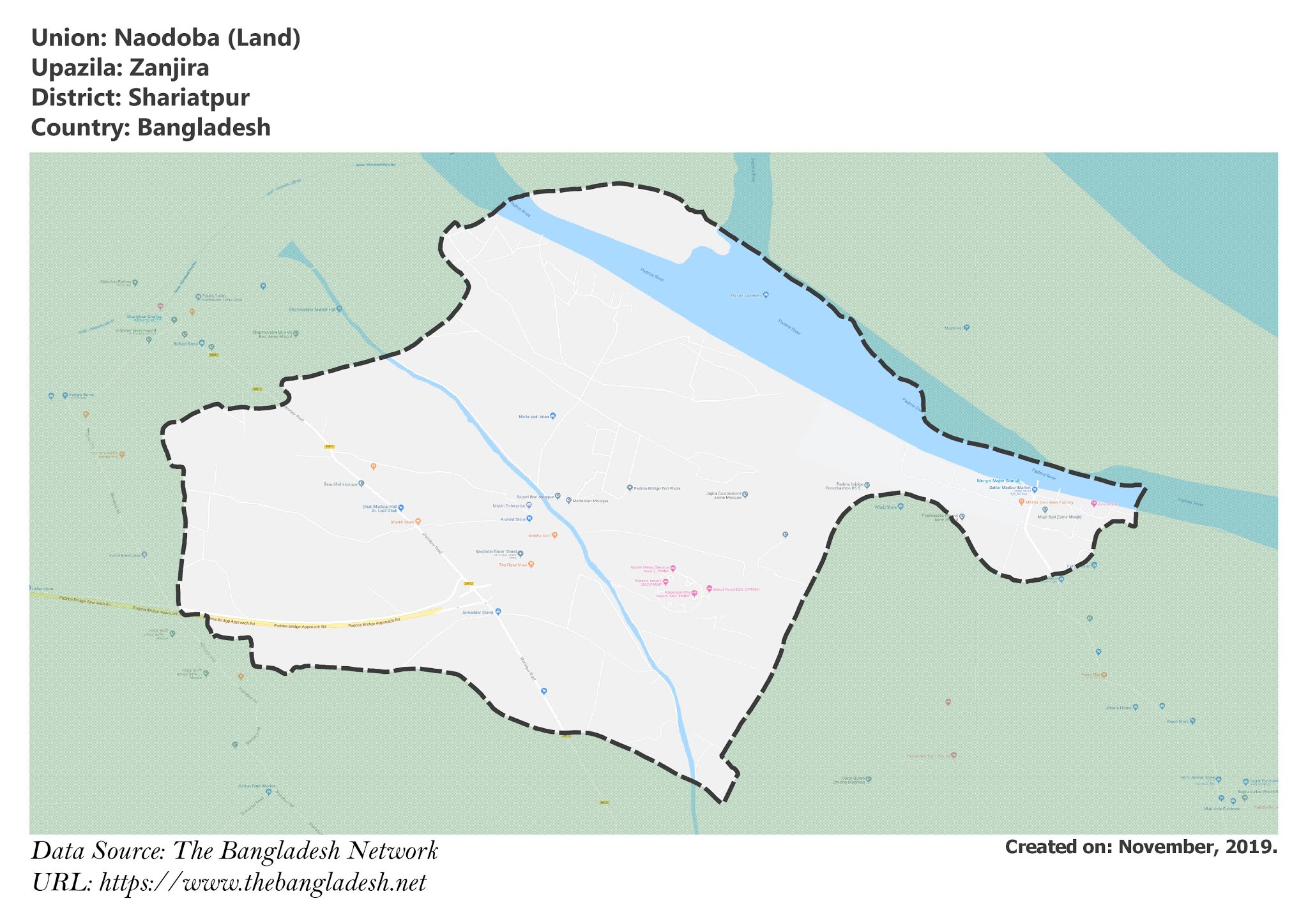 Naodoba Union, Shariatpur