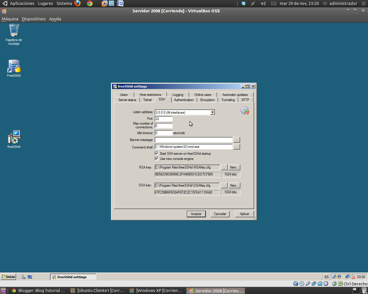 Blog Tutorial De Ssh Freessh En Windows Server 2008