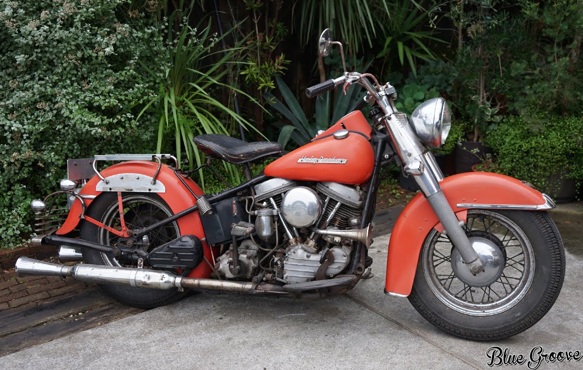 BLUE GROOVE SHOP BLOG: - SOLD - 1954 Panhead Pepper Red Original Paint