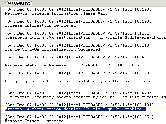 More to life...: Standalone Essbase using external authentication