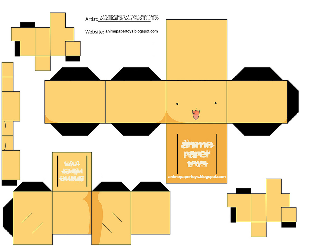 Adel's Book: Cube Paper Craft Some Cute Characters