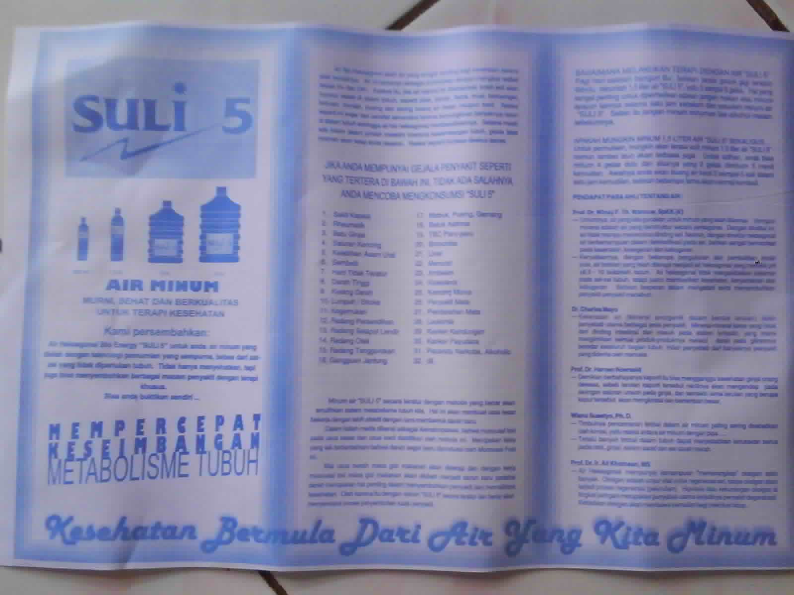 Air Sehat, SULI 5 Tentunya............^^d