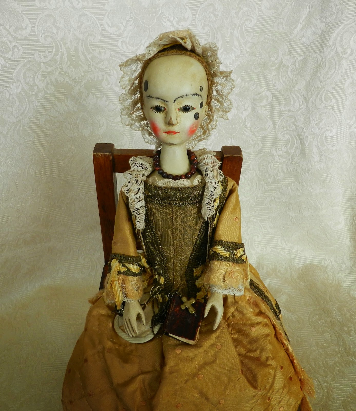 The Old Wooden Sisters: Queen Anne doll reproduction , ready to new home