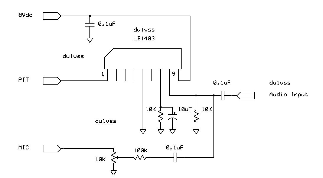 du1vss home brews: Voice Activated Repeater Controller Using LB1403N