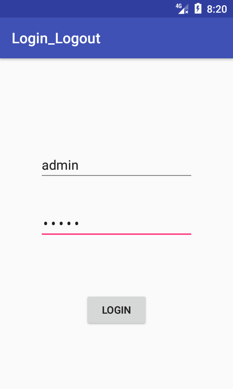 Curly-Code: Login & Logout Features in Android Application