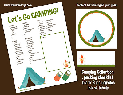 Sweet Mady: {printable} let's go camping