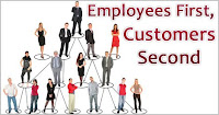 Mouth wide shut........ :): "Employees First,Customers Second" approach ...