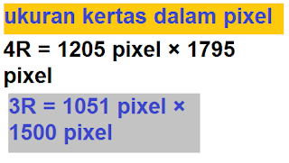 Ukuran Cetak Maksimum Kertas Foto Berdasarkan Kualitas dan Ukuran Pixel ...