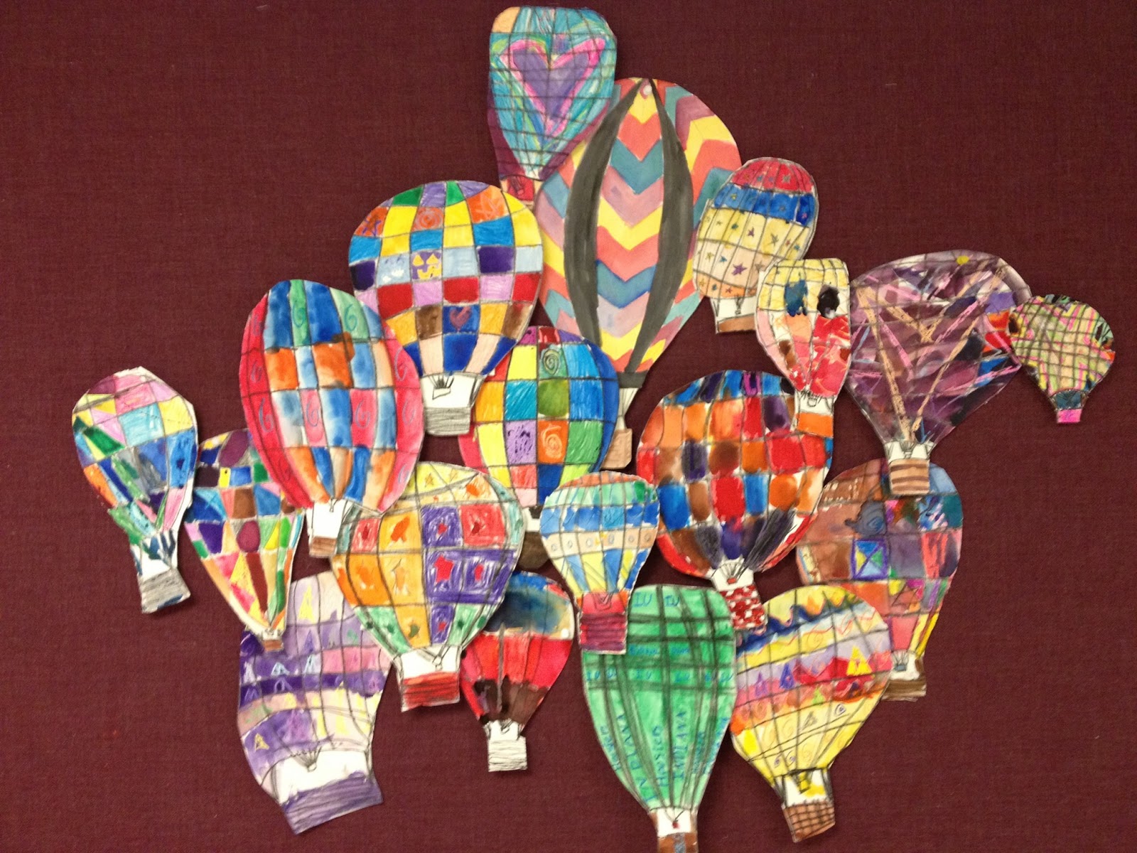 Color Me Michelle: Hot Air Balloons: 2nd Grade