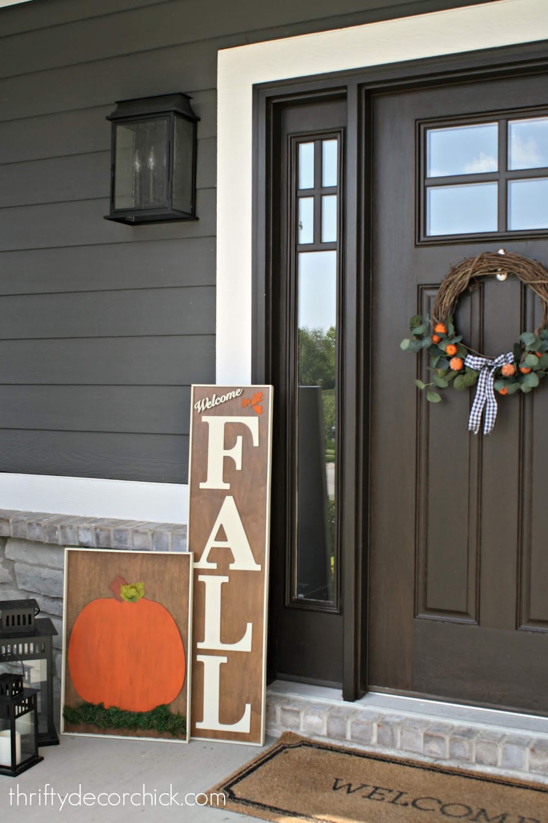 How to Make Large Fall Porch Signs | Thrifty Decor Chick | Thrifty DIY ...