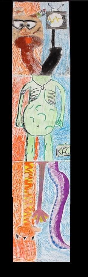 C.I.C.S. Bucktown Art: Middle school exquisite Corpse