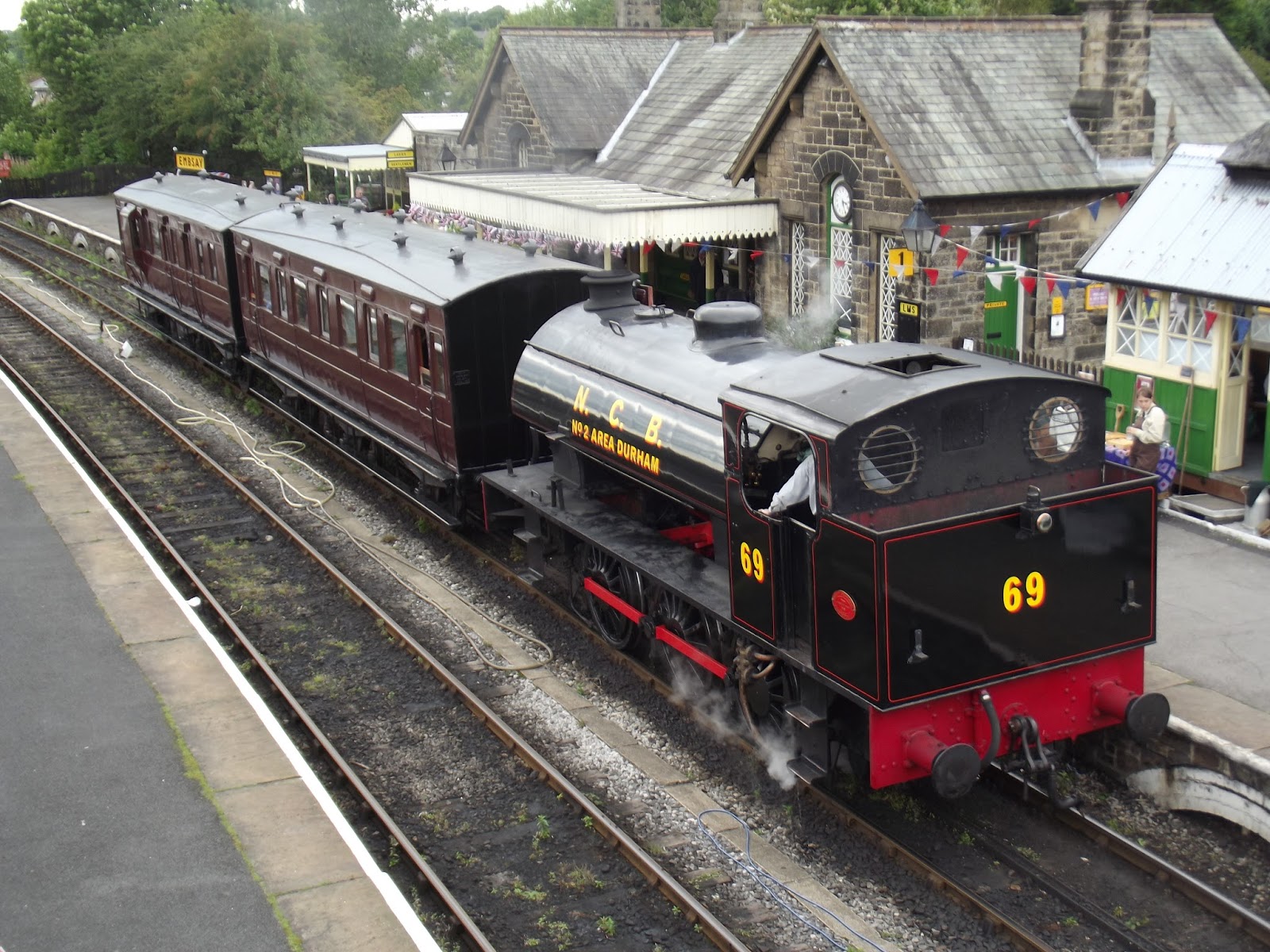 Steam Memories: Hunslet Austerity J96 was in charge of the second train ...