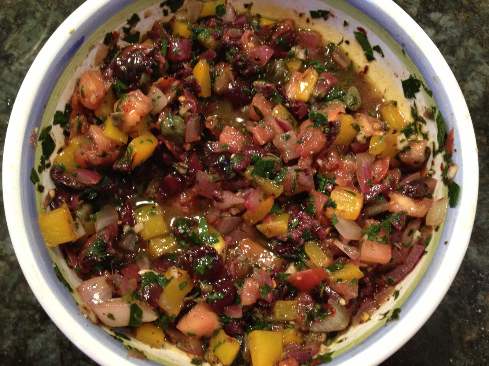 Halibut Puttanesca - John Fodera's Tuscan Vines