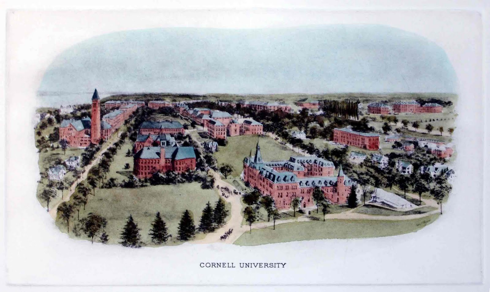 College View of the Day: "Cornell University" Richard Rummell (1848-1924)