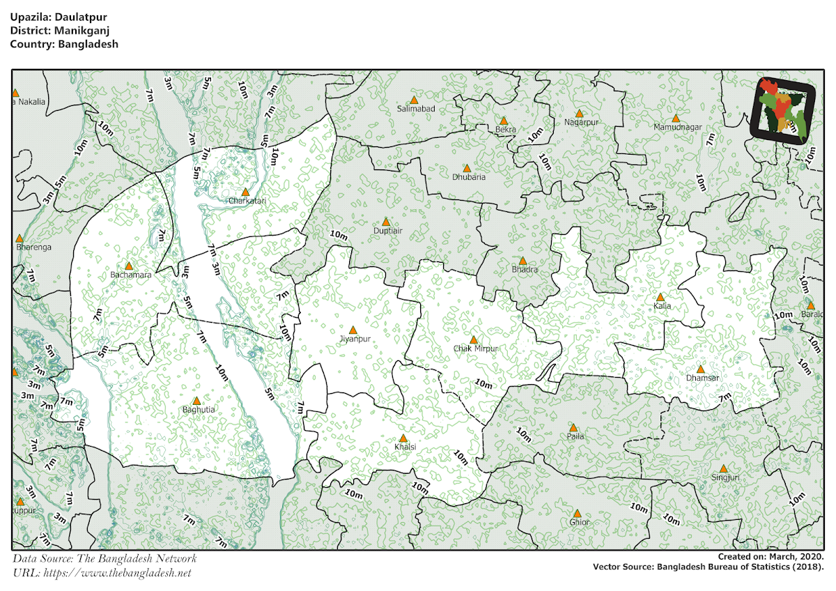 Mouza & Land Use Maps of Daulatpur Upazila, Manikganj, Bangladesh ...