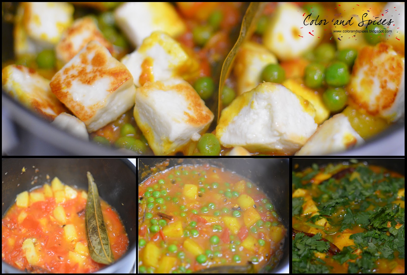 Color and Spices: Matar paneer
