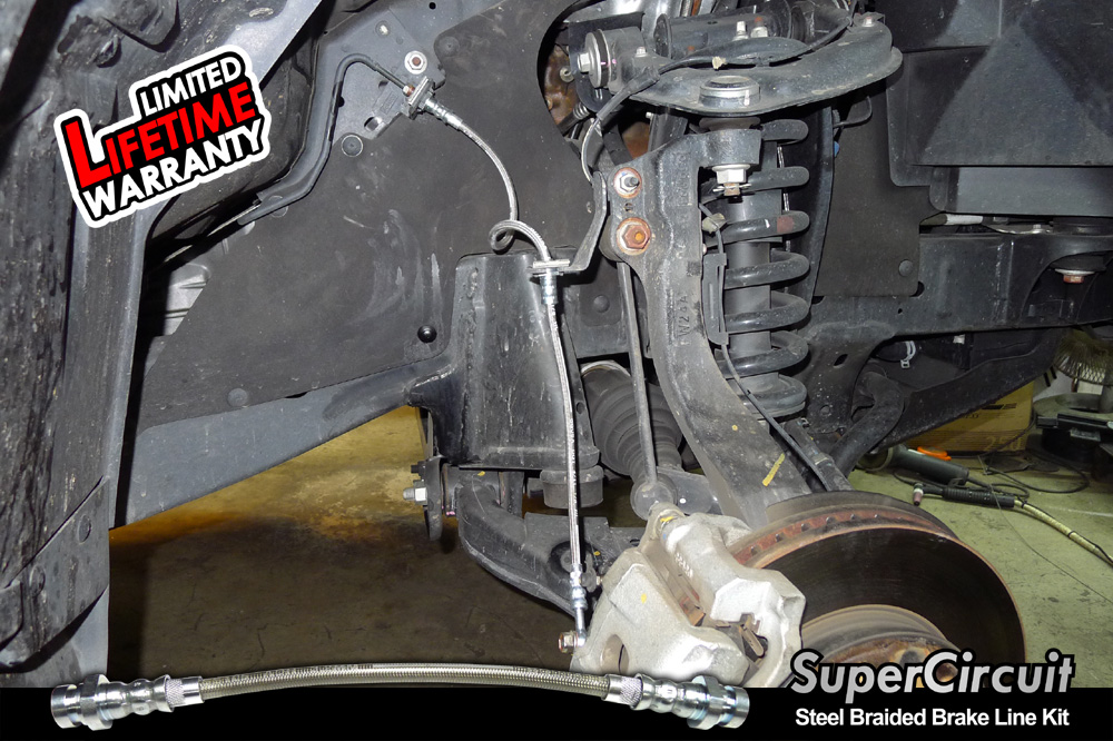 SUPERCIRCUIT Steel Braided Brake Lines: Steel Braided Brake Hose for ...
