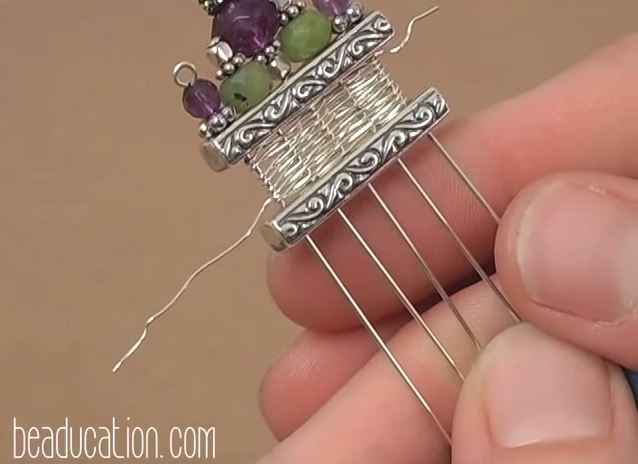 Clever Basket Weave Wire Tutorial Uses Loom Weaving Action / The ...