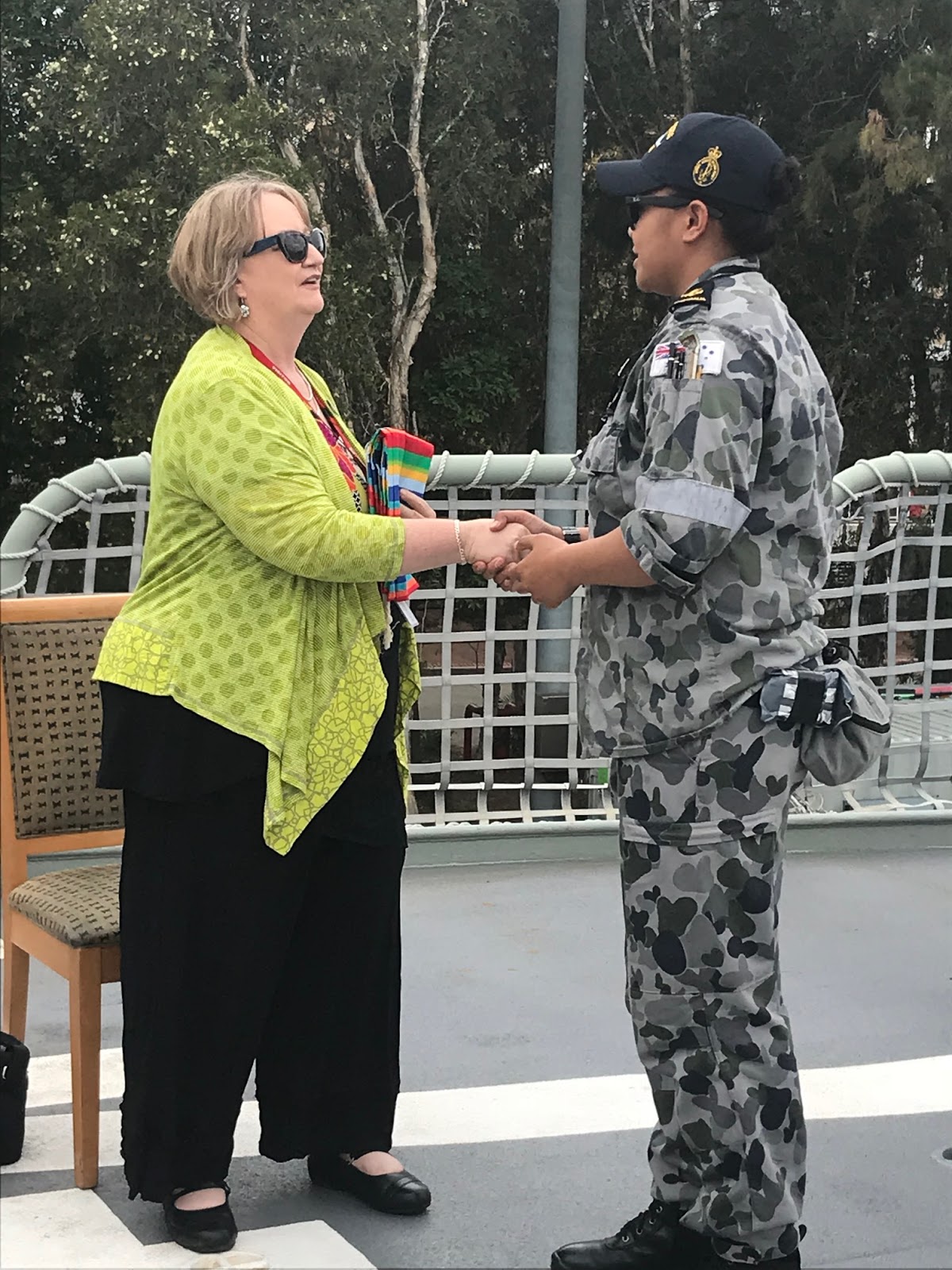 A visit to HMAS Success - Aussie Hero Quilts (and Laundry Bags)