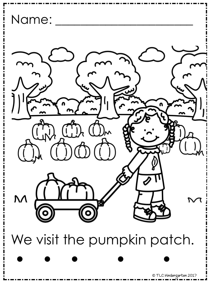 TLC Kindergarten: Pumpkin Coloring Pages