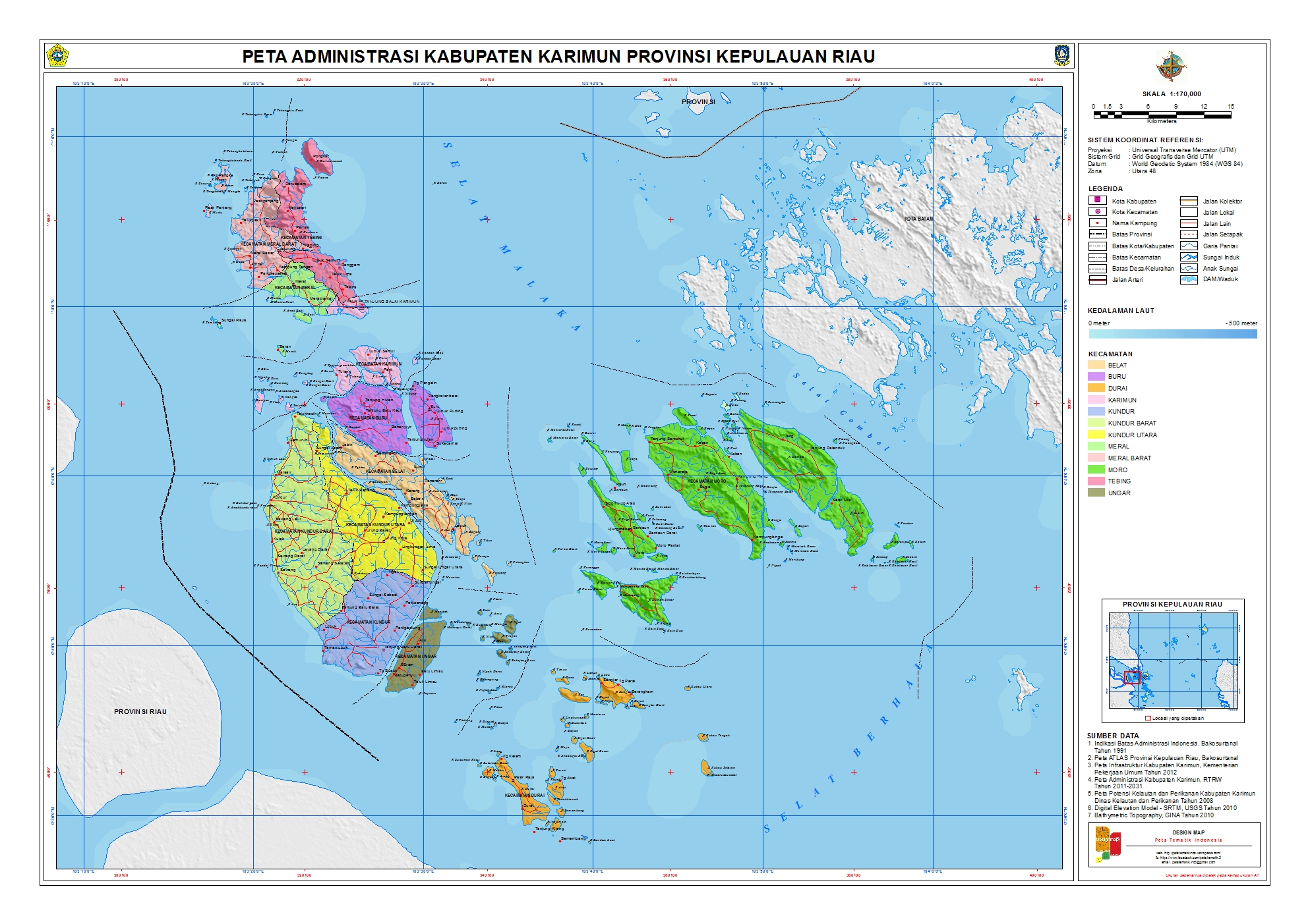 Peta Kota: Peta Kabupaten Karimun